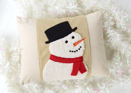 DIY Christmas Snowman Pillow Wrap – Free Pattern - Orange Bettie
