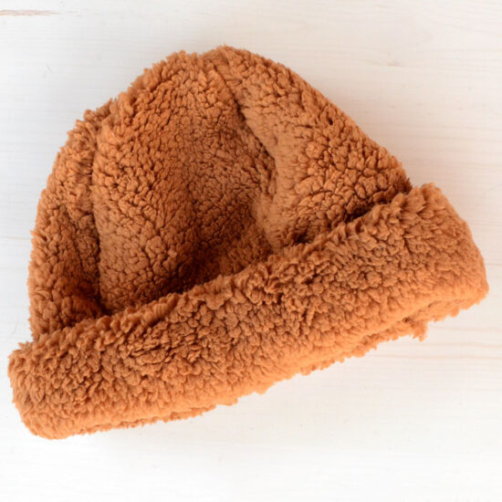Easy Cuffed Fleece Beanie Pattern - Free Sewing Pattern - Orange Bettie